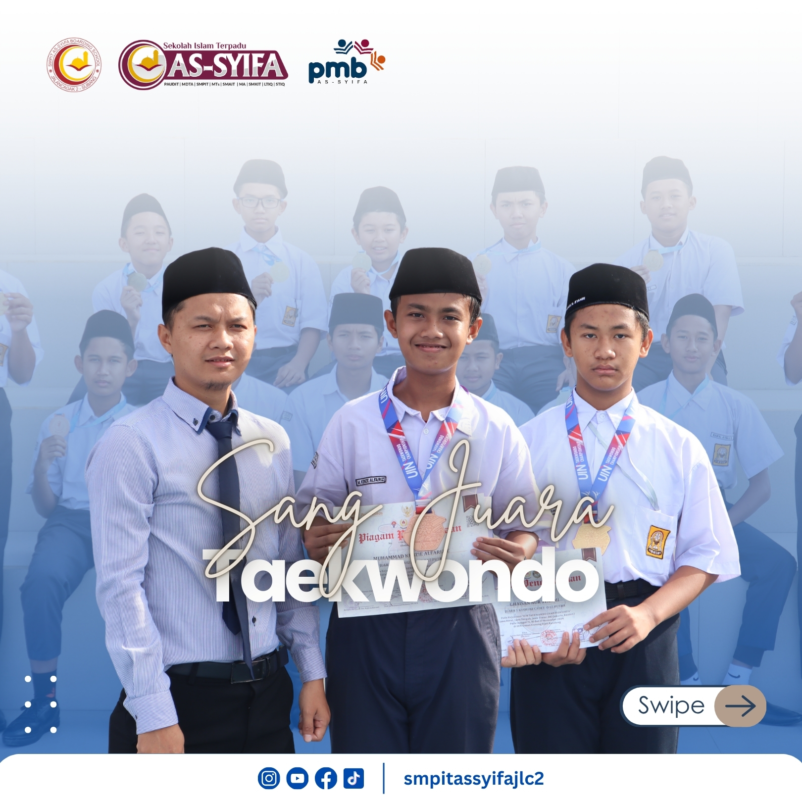 Raihan Prestasi Juara 1 Taekwondo Championship 6 Se-Pulau Jawa - SMPIT AS-SYIFA BOARDING SCHOOL ...